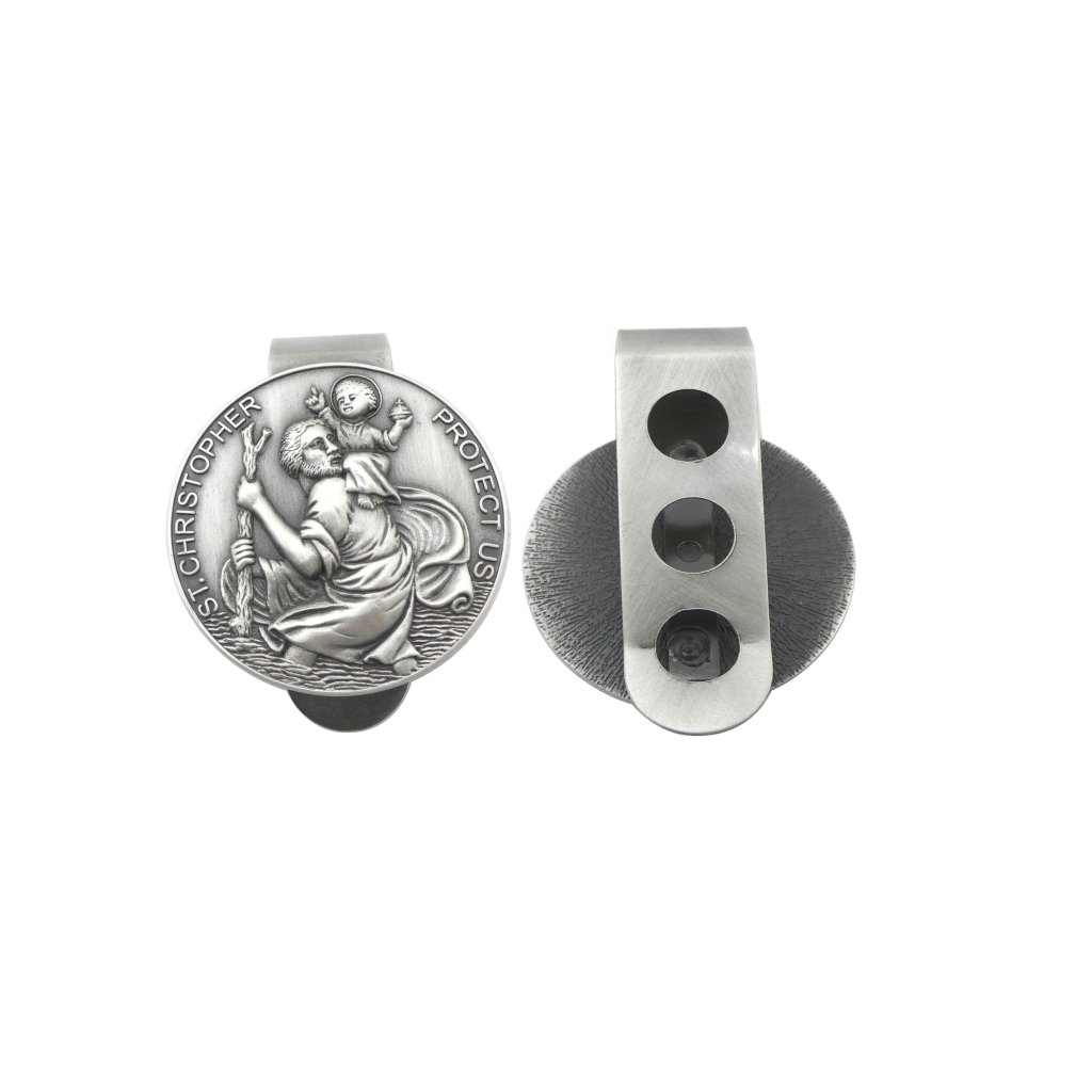 Custom St. Christopher Visor Clips